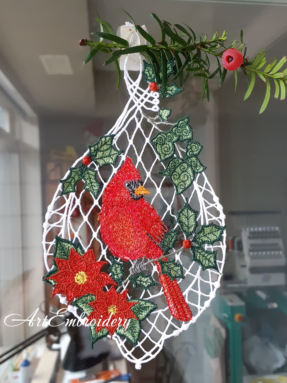 Art Embroidery|Kayla Floral Cutwork Doily