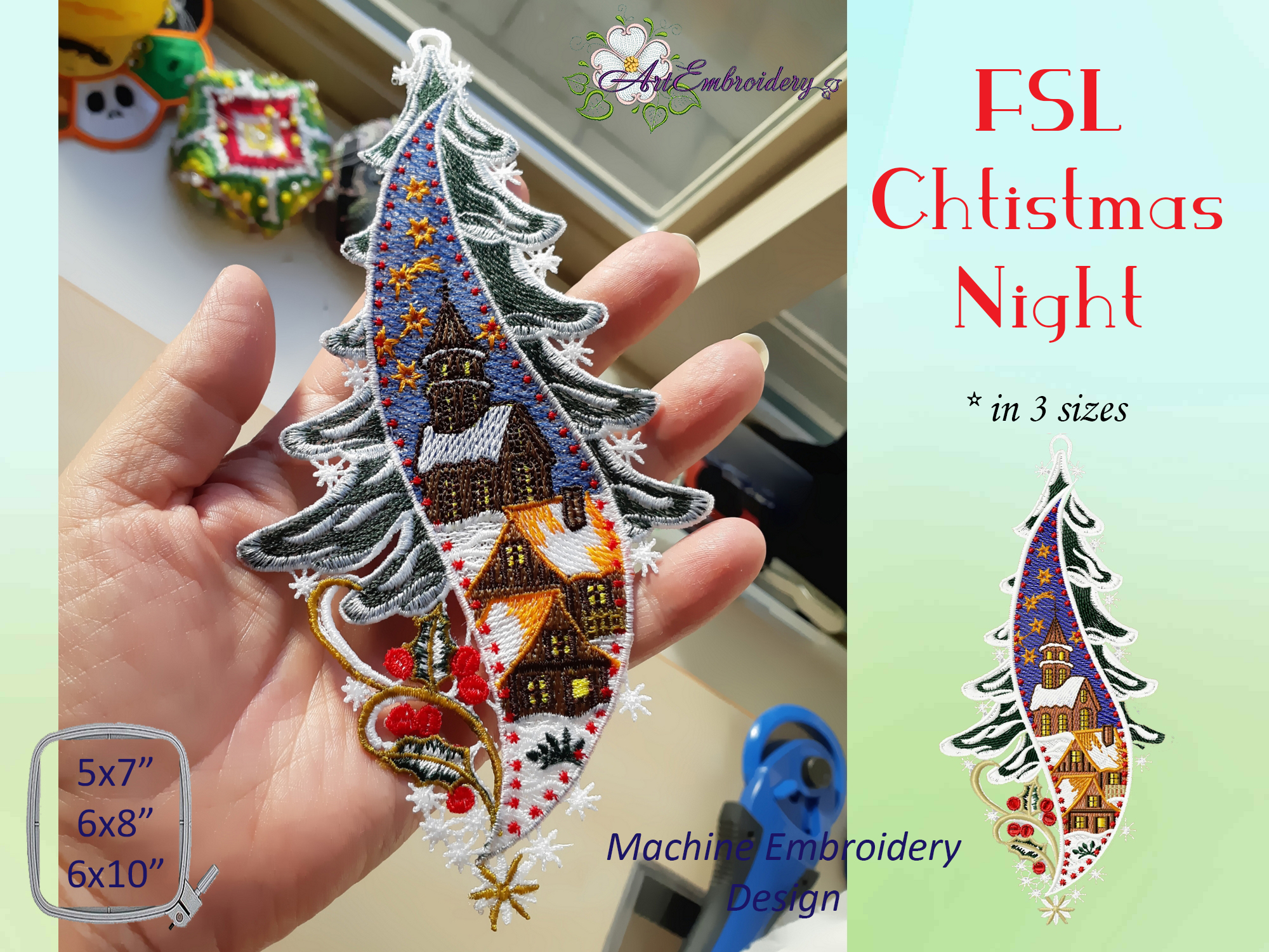 Art Embroidery|FSL 12 Days Of Christmas